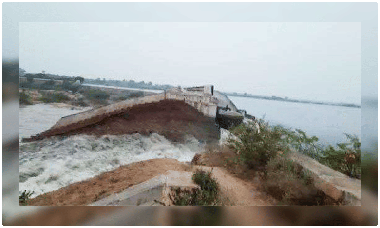 సరళసాగర్ జలాశయానికి భారీ గండి | Sarala sagar dam wall broken | TV9 Telugu