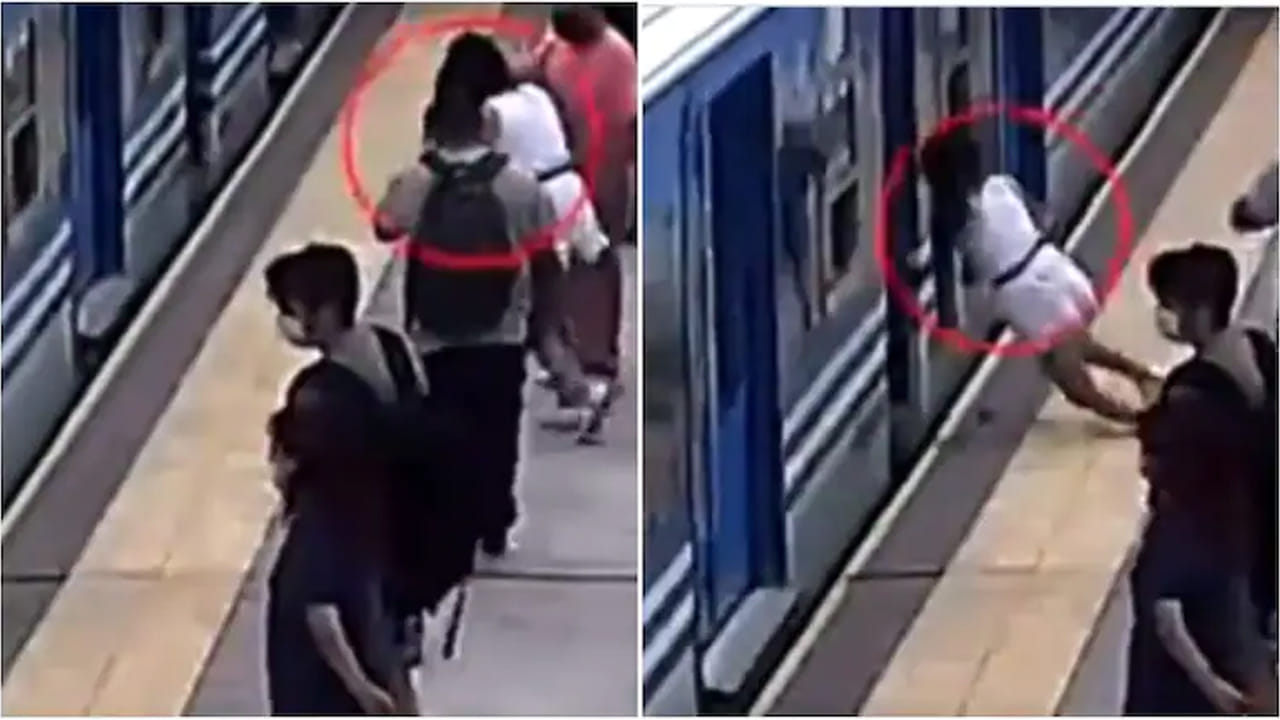 Viral Video: షాకింగ్.. చూస్తుండగానే రైలు కింద పడిపోయింది ...