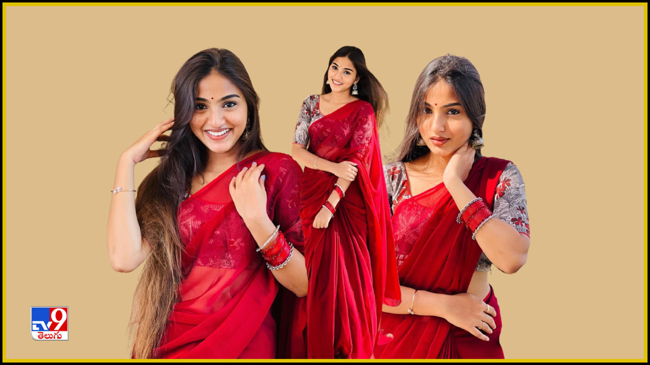 Pranavi Manukonda: రెడ్ శారీ లో ప్రణవి వయ్యారాలు విందు.. ఫిదా అవుతున్న ...