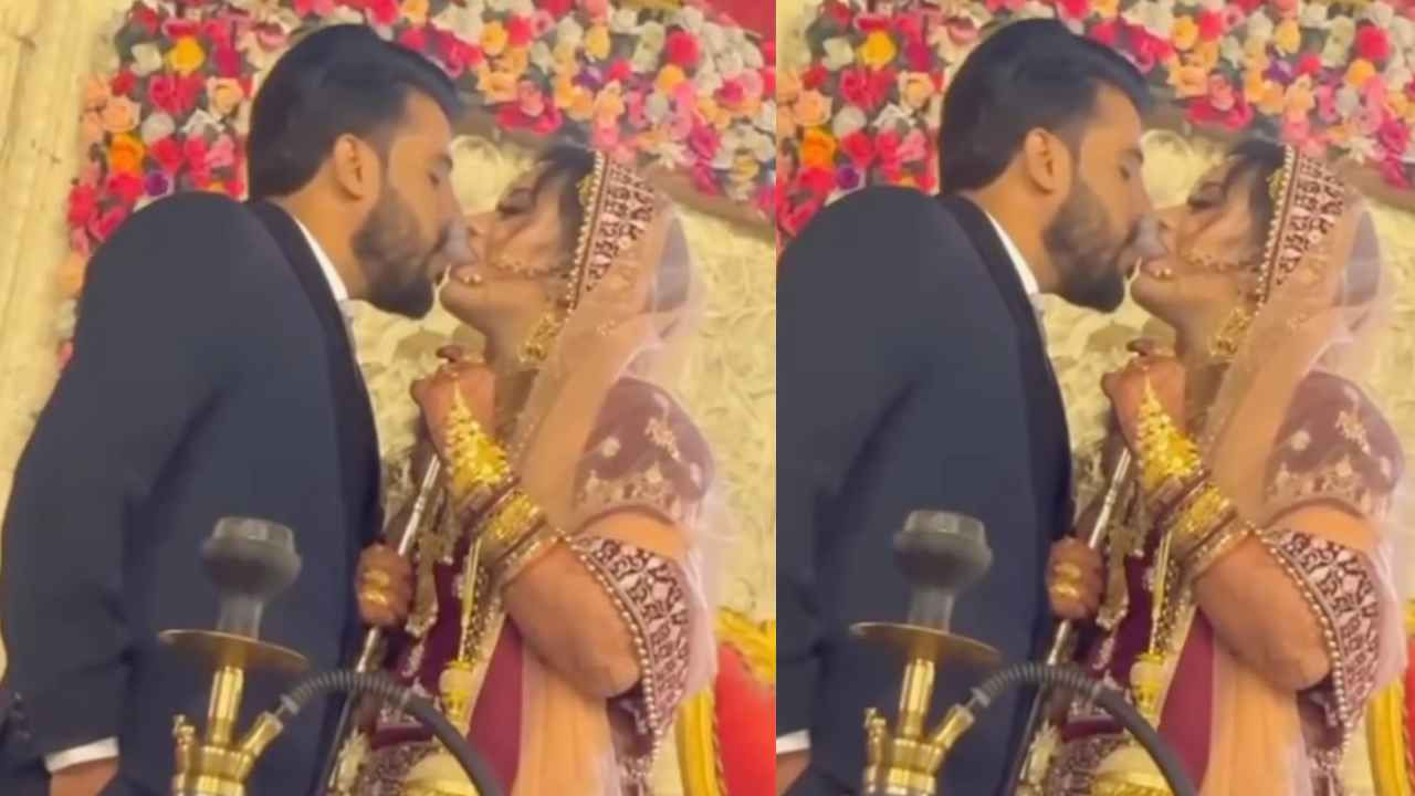 Watch Video: వివాహ వేదికపైనే హుక్కా తాగుతూ ముద్దులు.. వధూవరులు చేసిన వెర్రిచేష్టలపై నెటిజన్ల ...