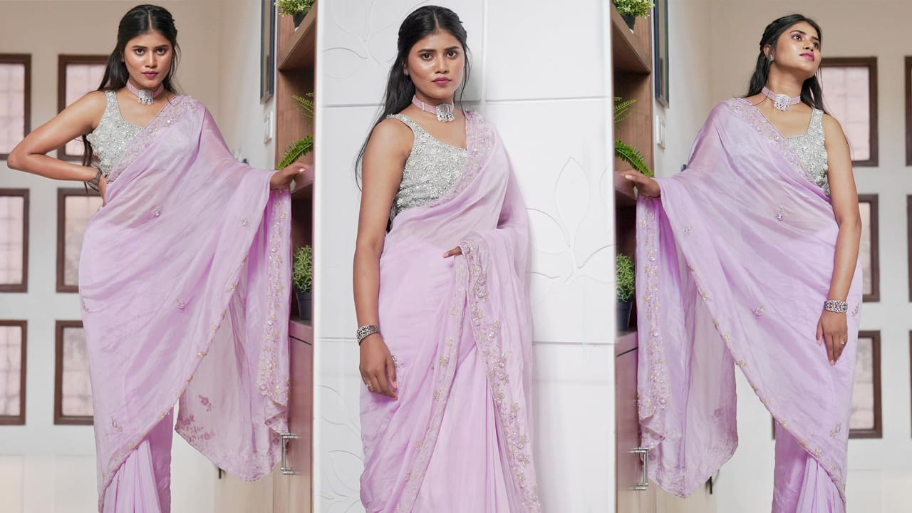 Saarya Laxman: ఆ చుక్కలనే ఈమెకు కళ్ళగా మలచాడేమో ఆ బ్రహ్మ.. చీరలో అందాల ...