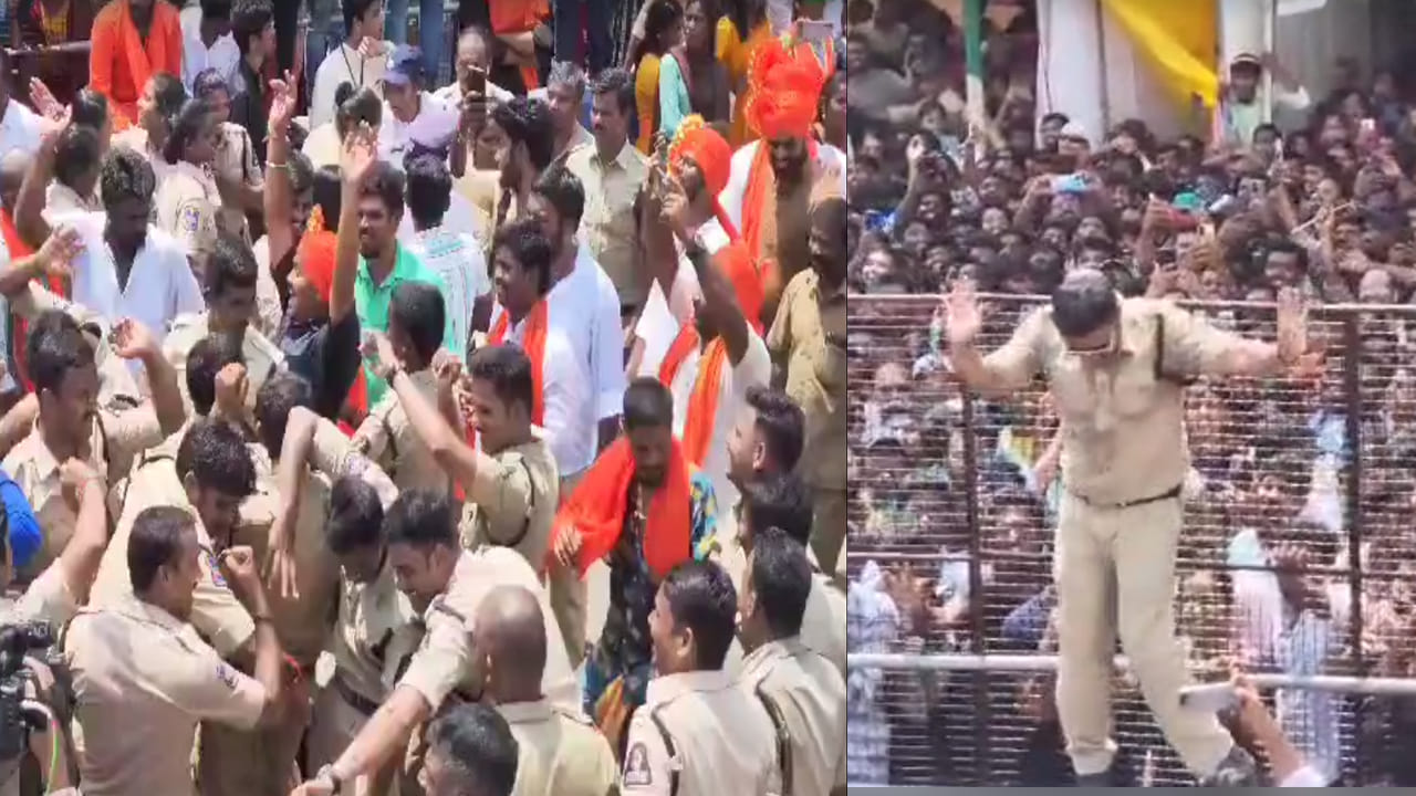 Hyderabad: నిమజ్జనం వేడుకల్లో పోలీసుల జోష్‌.. అదిరిపోయే డ్యాన్స్‌తో ...