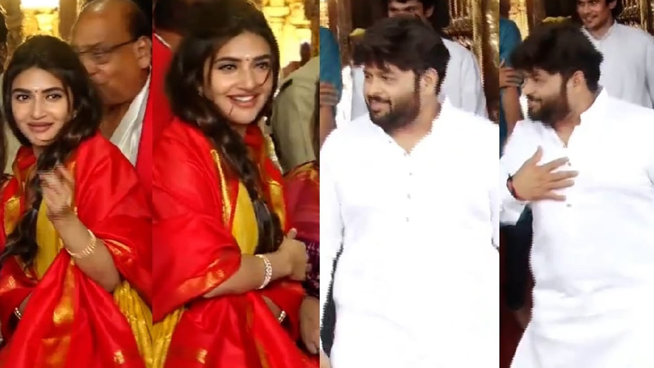 Sreeleela- Thaman : శ్రీవారి ఆలయంలో శ్రీలీల బుగ్గ గిల్లిన తమన్ ...
