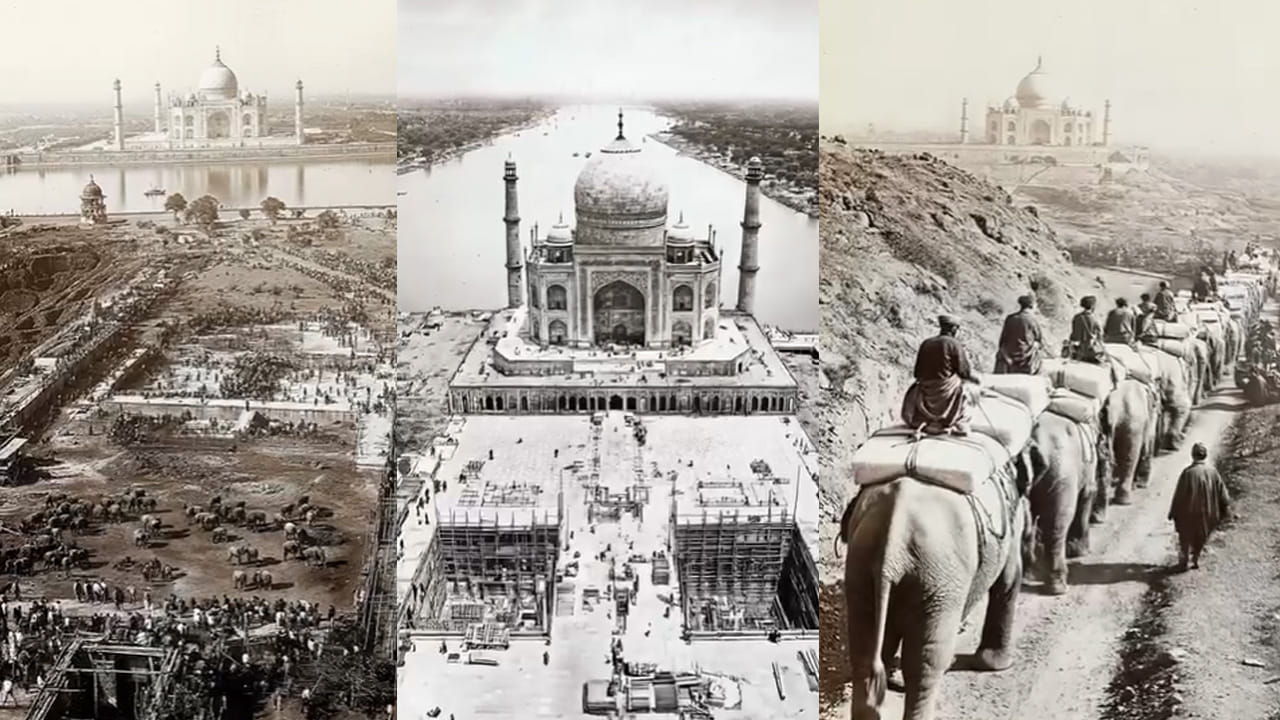 Taj Mahal Viral Video: తాజ్‌మహల్‌ నిర్మాణం ఇలాగే జరిగిందా? కండ్లు ...