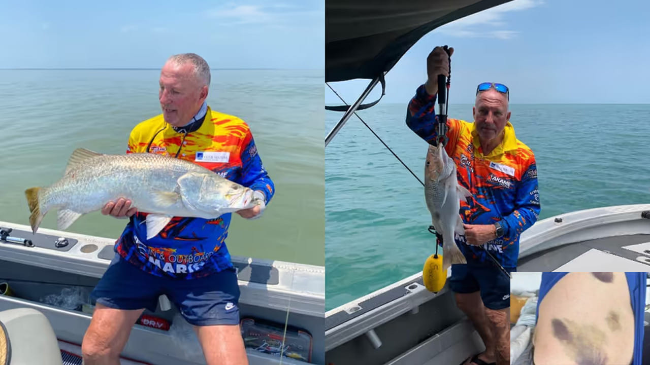 చేపలు పట్టేందుకు నదికి వెళ్తే.. మొసళ్లు, షార్క్‌‌ల మధ్య చిక్కుకున్న ...