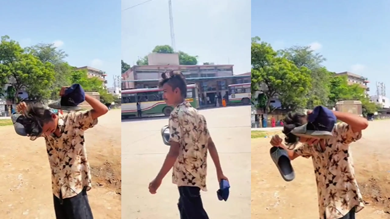 Telangana: తాండూరు బస్‌ స్టాండ్‌లో అరగుండు.. చెప్పుల దండతో యువకుడు ...